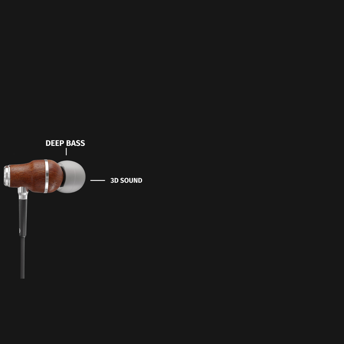 Symphonized SNRGY - True Wireless Wood Earbuds Headphones with Chargin